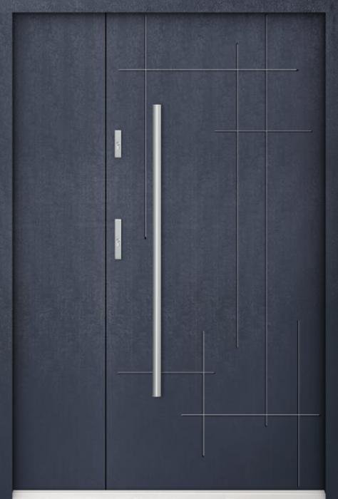 Sta Stark Uno - exterior front entry door with side panel Domadeco