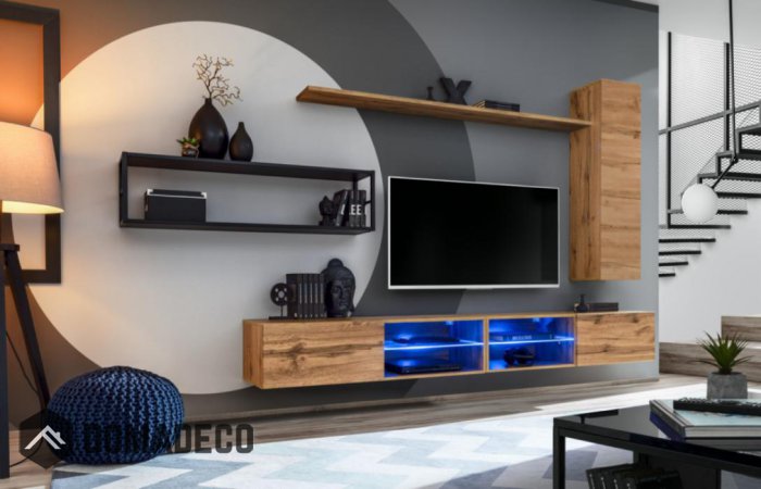 Shift M4 wall mounted tv cabinet