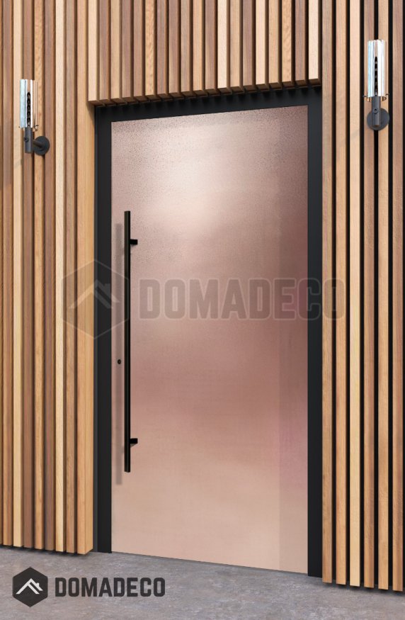 Copper Interior Doors HOPPE Amsterdam Copper Coloured Satin Mini Rose