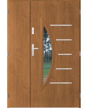 Sta Taurus - high security steel front door with glass Domadeco