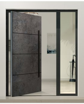 PIVOT FS1 - high-quality aluminium pivot door with fusing glass Domadeco