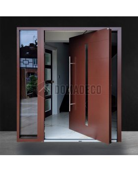 PIVOT Glass S3 - aluminium frosted pivot door with three transparent ...